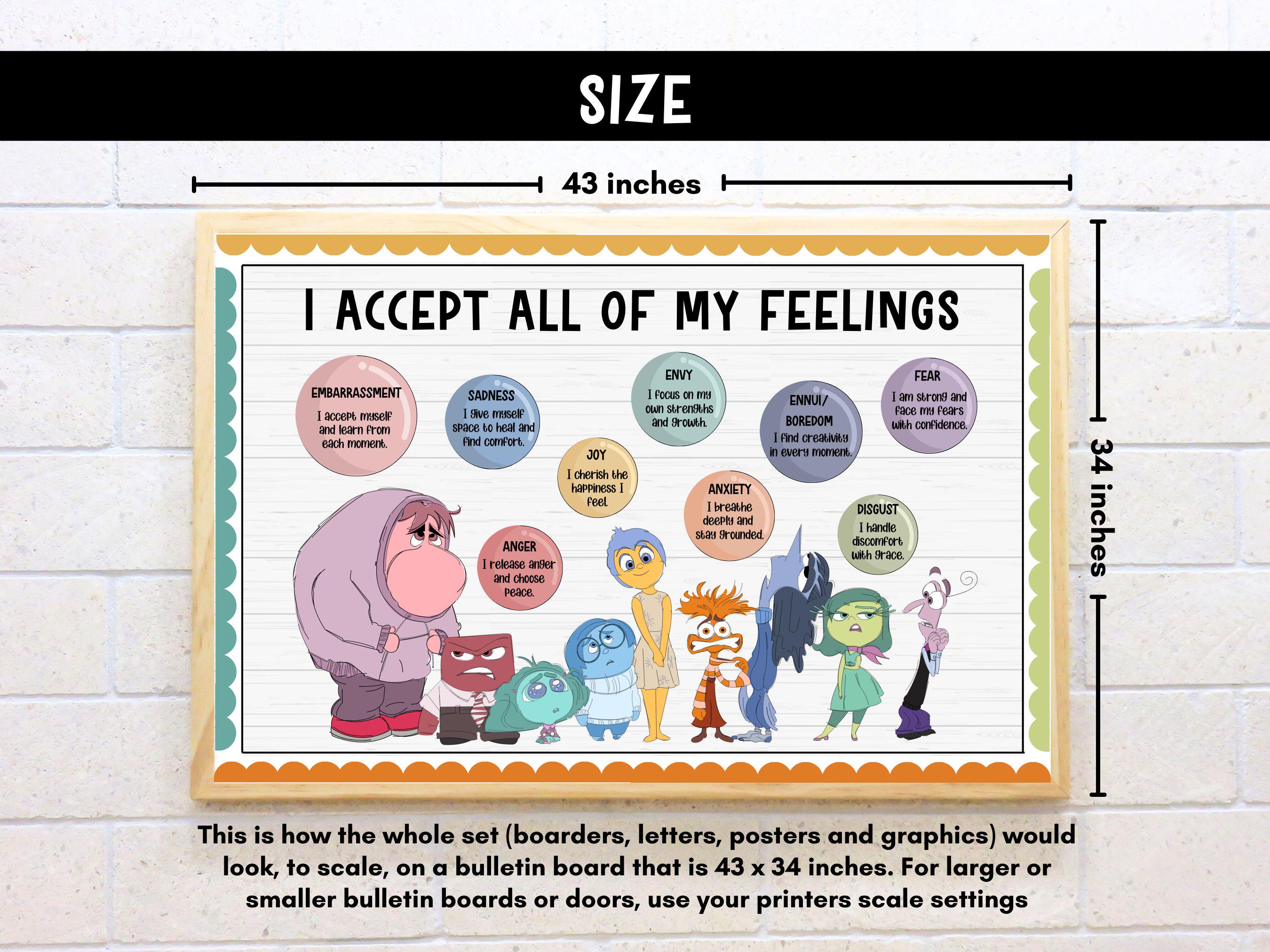 Inside Out 2 Bulletin Board Kit for School Counselors, Classroom ...