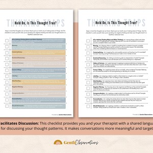 Challenging Negative Thoughts Checklist for Identifying Cognitive ...