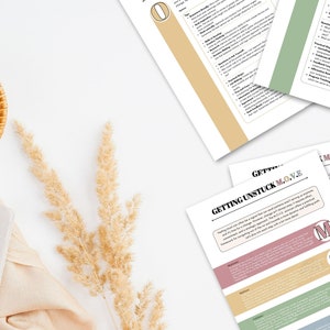 Step to Getting Unstuck Psychoeducational Worksheets and Coping Skills ...