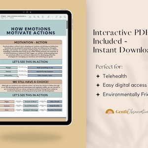 How Emotions Motivate Behavior Therapy Office Form for Psychologists ...