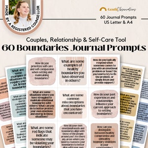 Healthy Boundaries Journal Prompts for Relationships and Mental Health ...