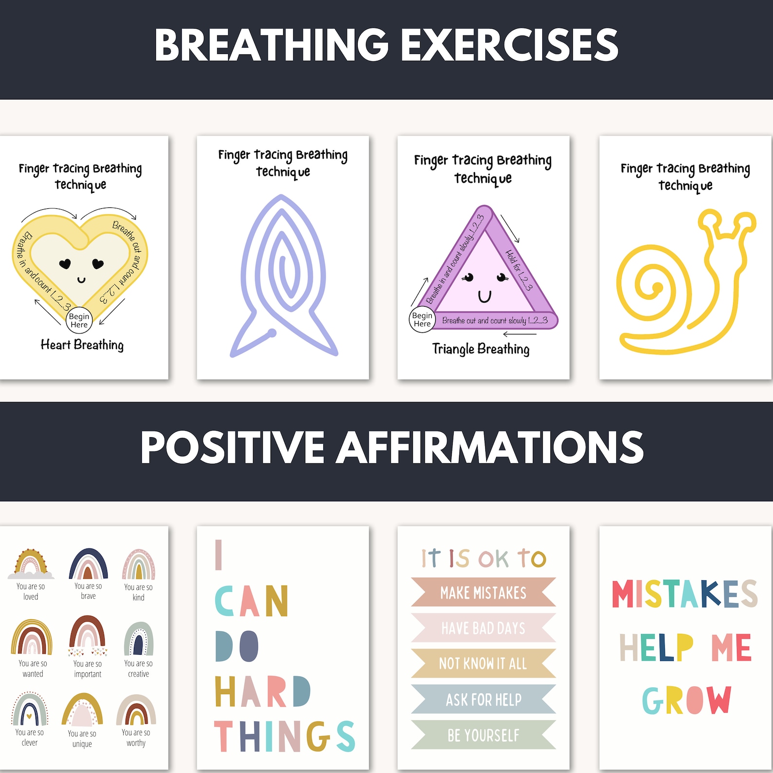 Kids Calm Down Coping Skills Grounding Technique Cards School - Etsy