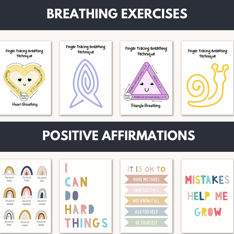 Kids Calm Down Coping Skills Grounding Technique Cards School - Etsy