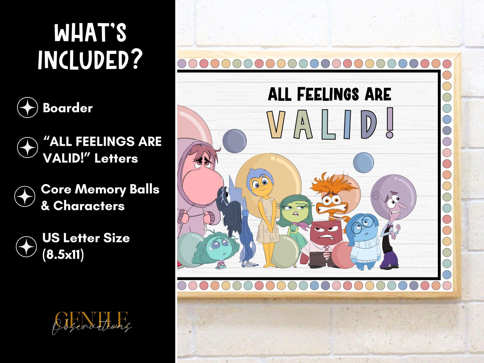 Inside Out 2 Bulletin Board Kit for School Counselors, Classroom ...
