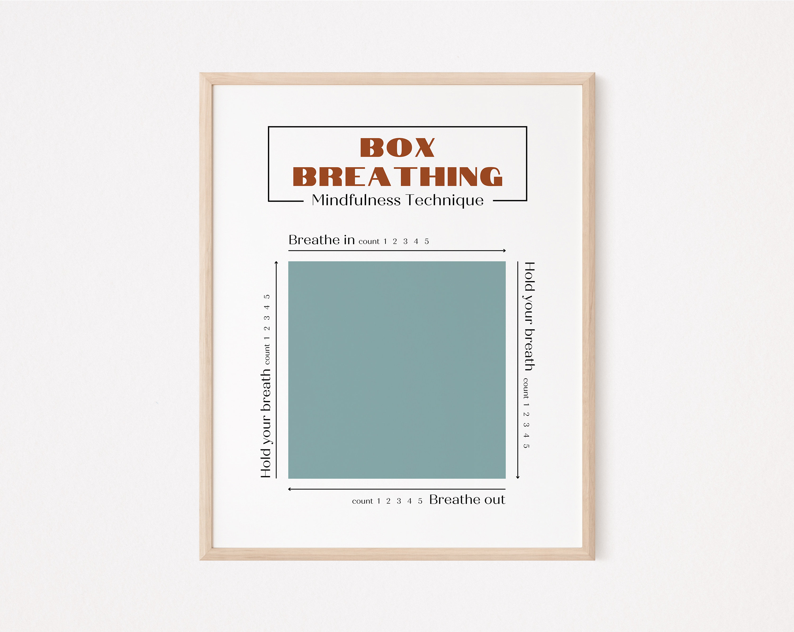 Box Breathing Nasal Square Breathing Technique Mindfulness - Etsy