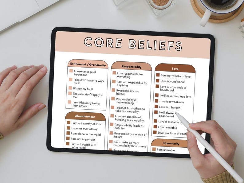 Core Beliefs Sheets, Private Practice Sheets, Emotional Regulation Tool ...