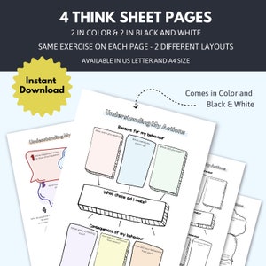 Behavior Analysis Think Sheets for Restorative Justice Circles and ...