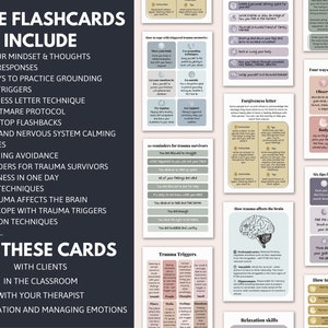 PTSD Trauma Coping Skills Cards, DBT Skills, Emotional Regulation, CBT ...