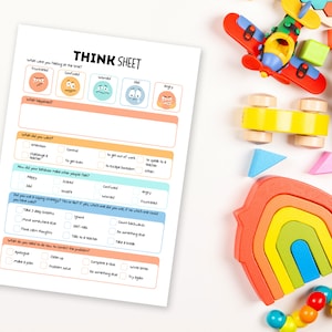 ADHD Worksheets for Kids With ADHD, Emotional Regulation, Self-control ...