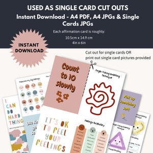 Kids Calm Down Coping Skills Grounding Technique Cards, School ...