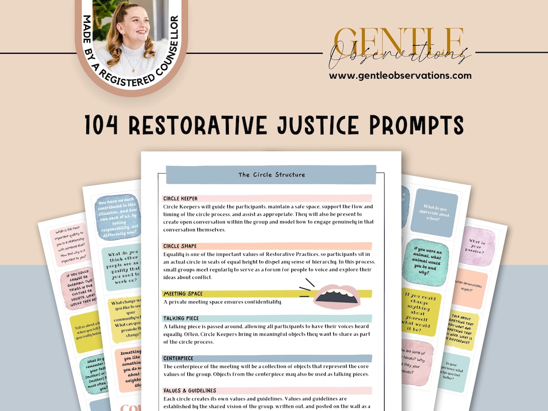 Restorative Circle Questions & Prompts for School Counselors, Conflict ...