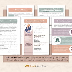 Maladaptive Schemas Workbook & Schema Therapy Worksheets, Counseling ...