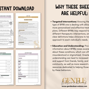 Body-focused Repetitive Behavior Worksheets for Skin Picking & Hair ...