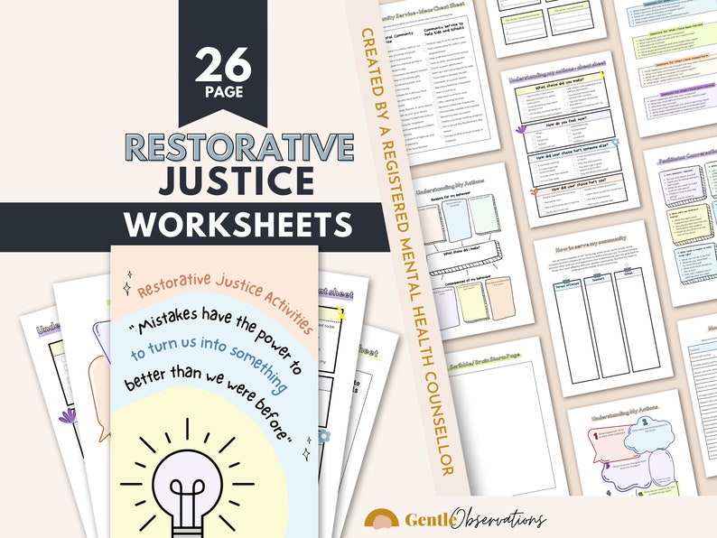 Positive Communication and Restorative Justice Worksheets for - Etsy