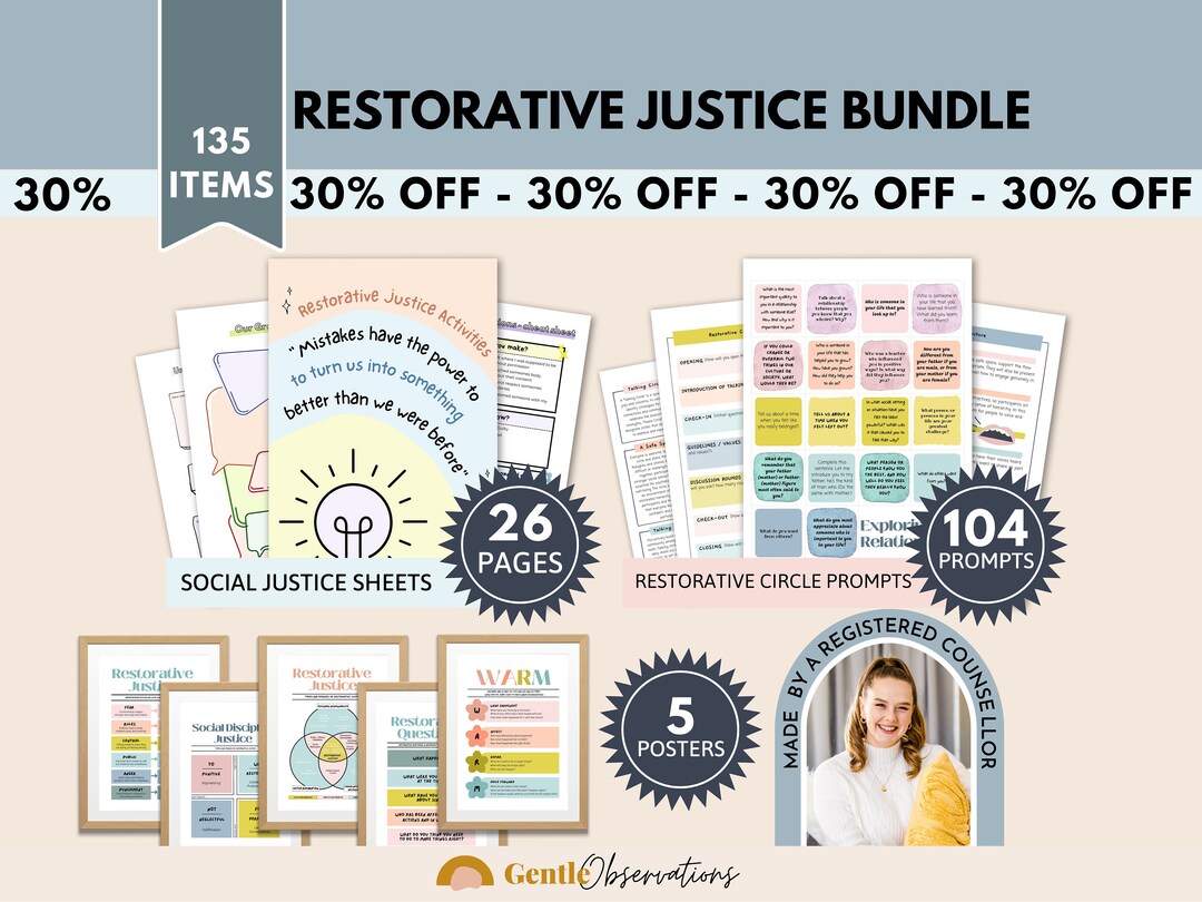 Restorative Justice Bundle Talking Circle Conflict - Etsy