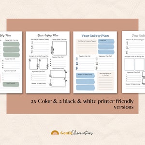 Crisis Safety Plan, Counselling Worksheet, Therapy Aid, Psychology Tool ...