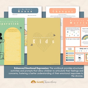 Divorce Worksheets for Kids Coping With Separation, Emotional ...