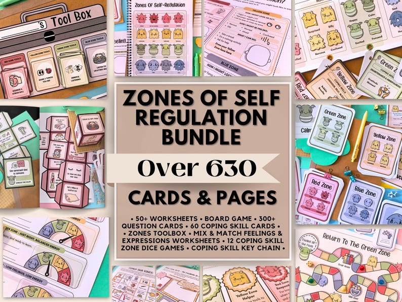 Zones of Regulation, Self Regulation Kids, School Counseling Resources ...