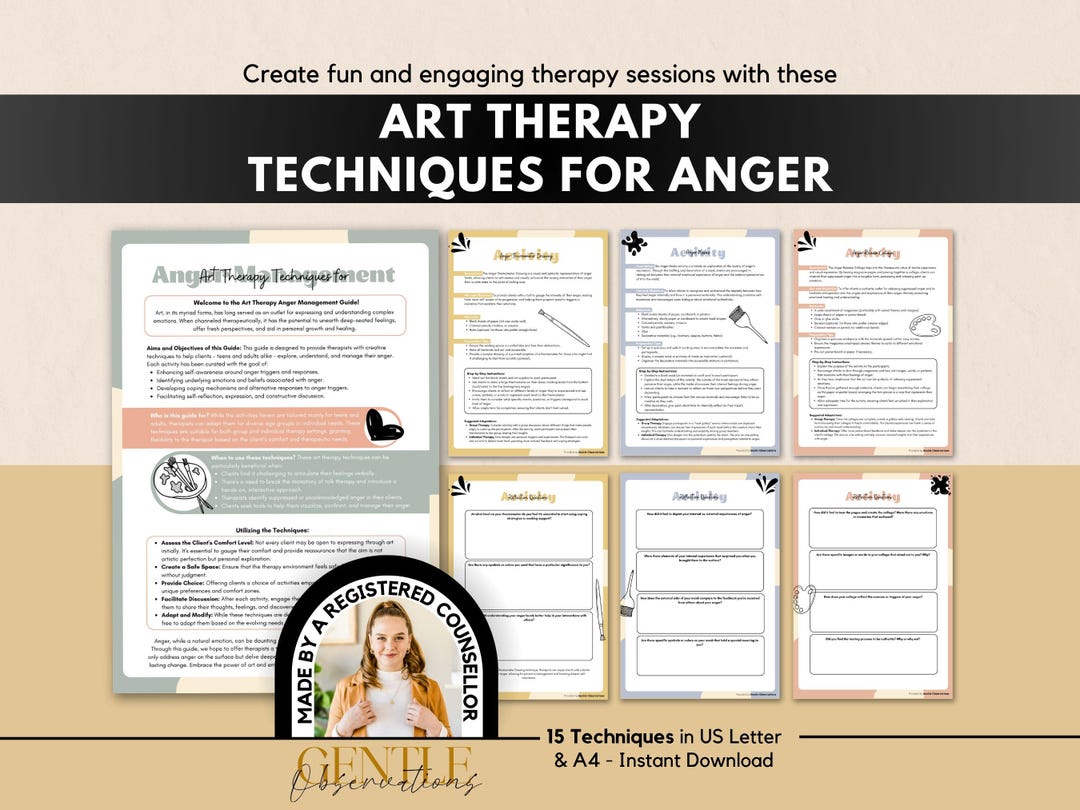 Anger Management Art Therapy Techniques for Teens and Adult Group ...