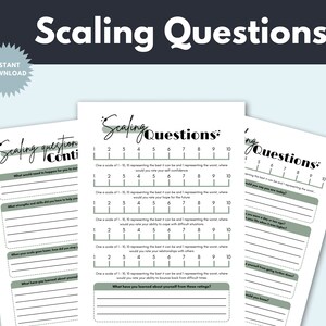 Solution Focused Therapy Fillable Worksheets, SFBT Coping Skills ...