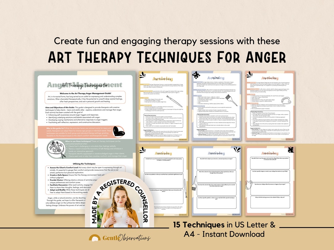 Anger Management Art Therapy Techniques for Teens and Adult Group ...
