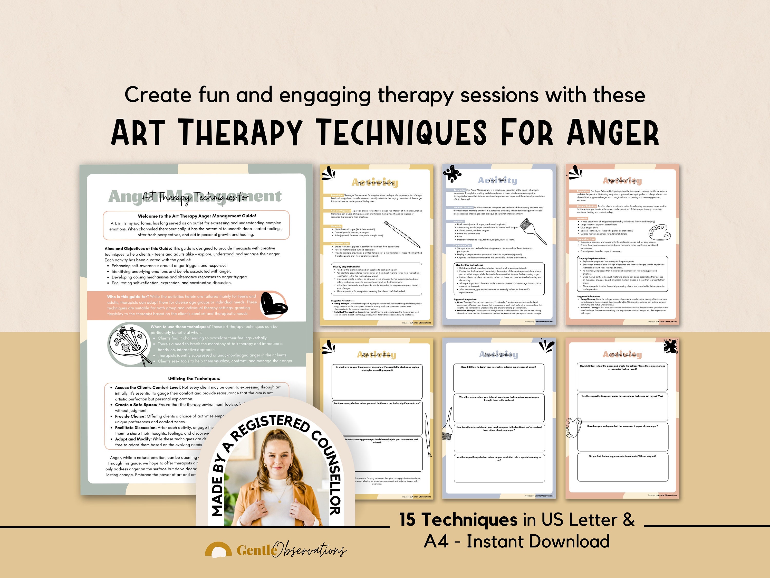 Anger Management Art Therapy Techniques for Teens and Adult - Etsy ...