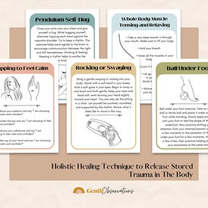 Somatic Therapy Coping Skill Exercises for Nervous System Regulation ...