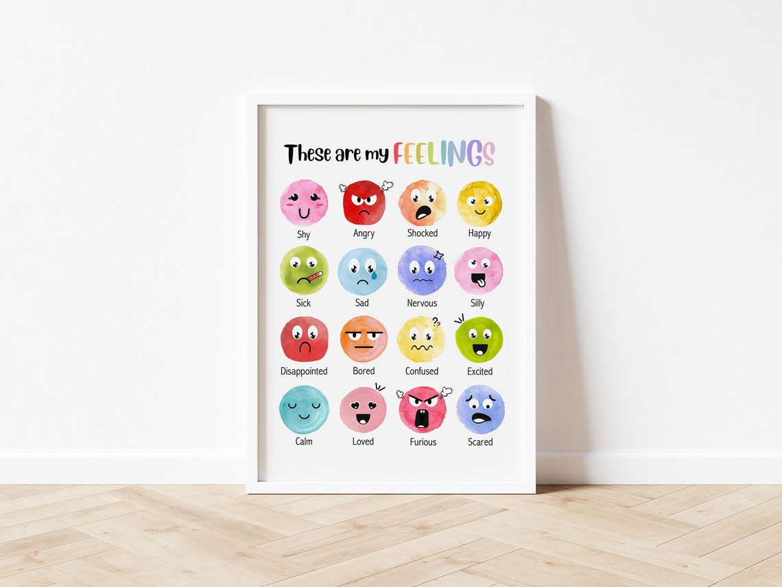 Words for My Feelings Chart Emotions Poster School Counselor - Etsy