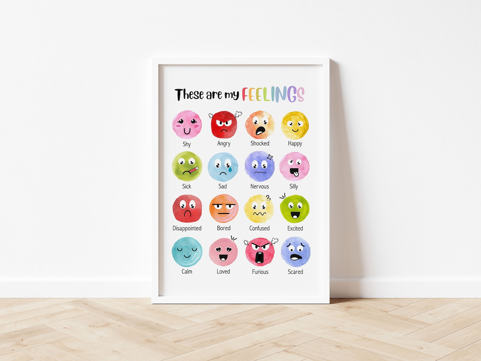 Words for My Feelings Chart Emotions Poster School Counselor - Etsy