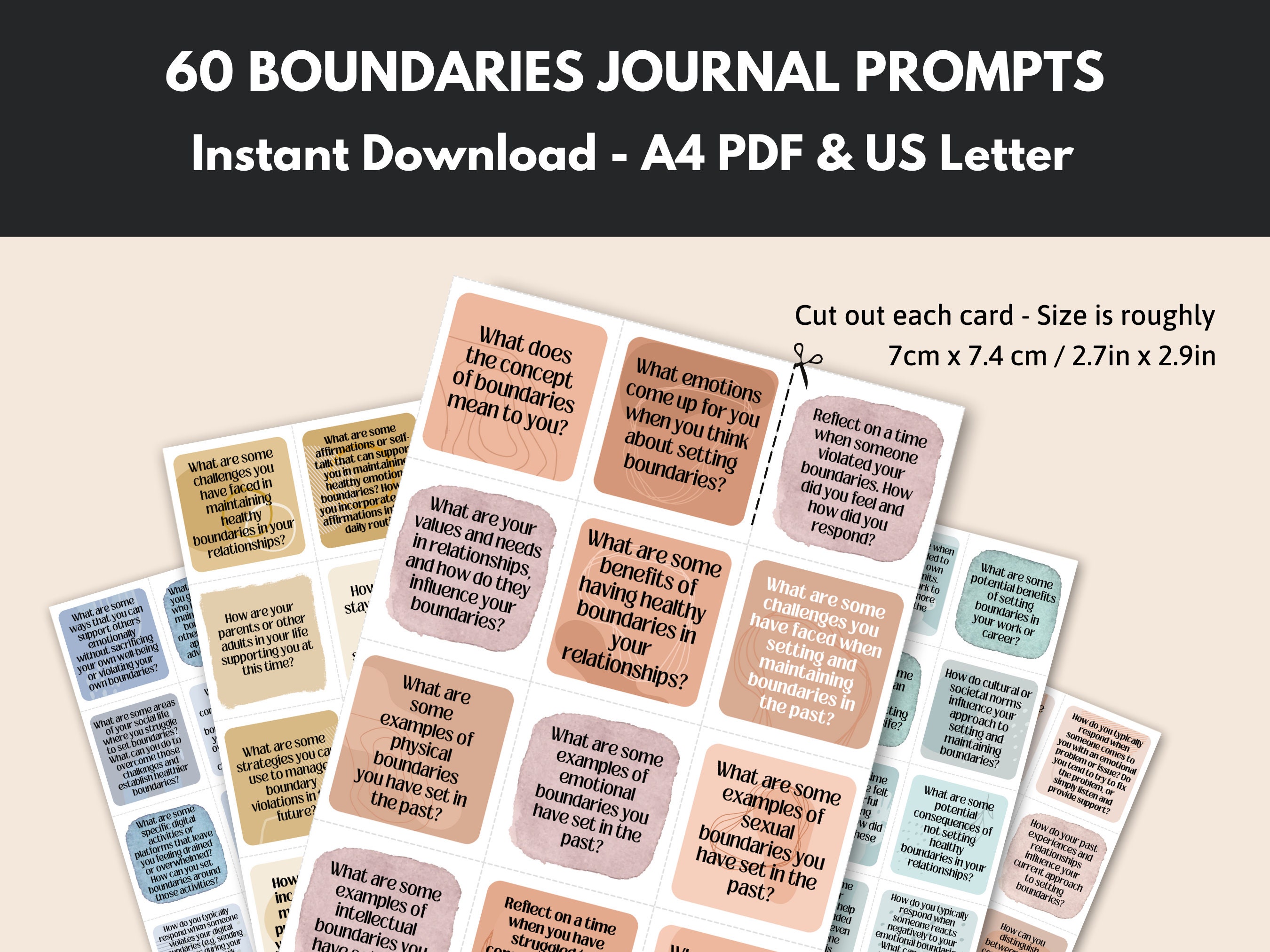 Healthy Boundaries Journal Prompts for Relationships and - Etsy UK