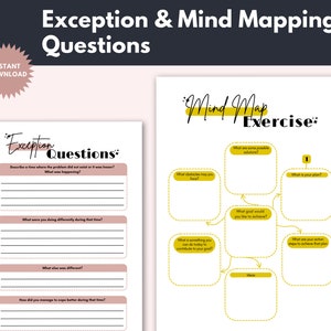 Solution Focused Therapy Fillable Worksheets, SFBT Coping Skills ...