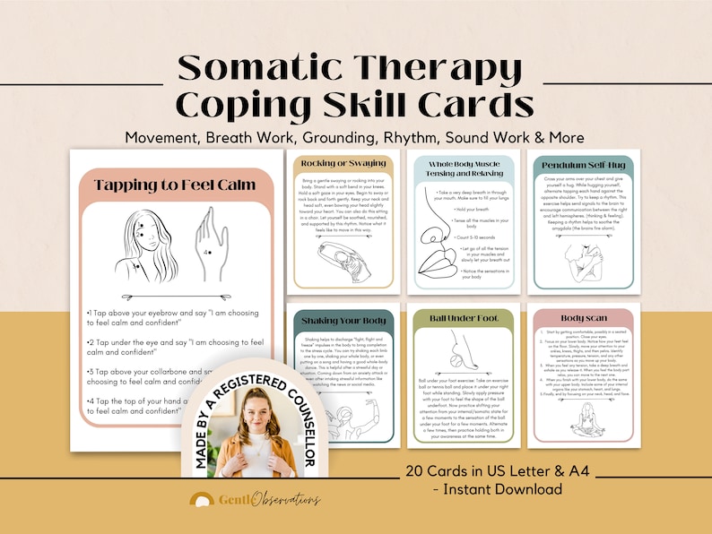 Somatic Therapy Coping Skill Exercises for Nervous System - Etsy México
