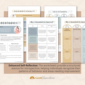 Accountability Worksheets for Teens & Adults, Responsibility Worksheets ...