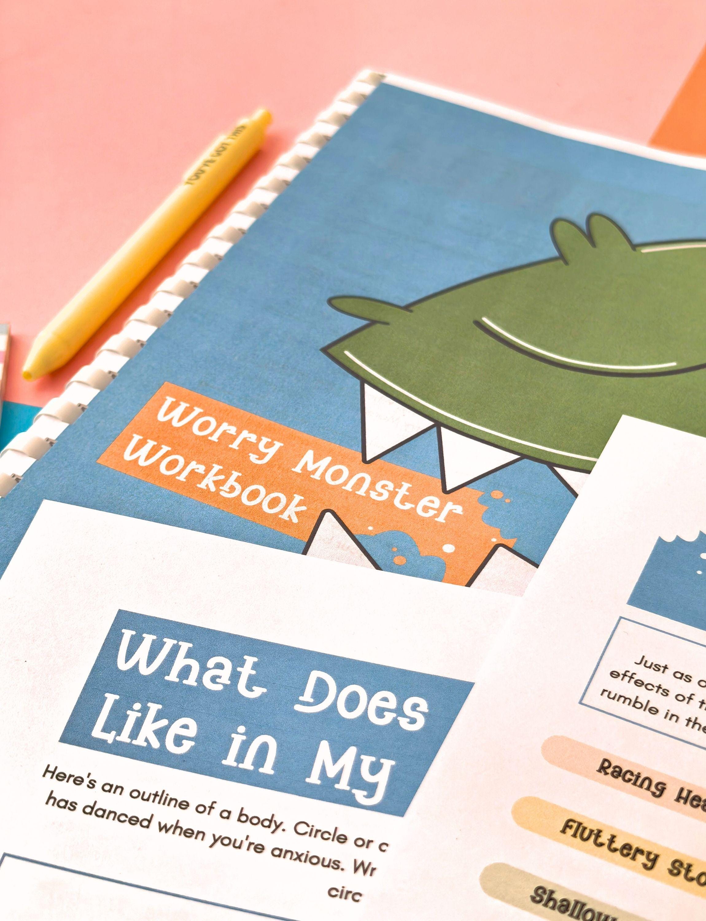 The Worry Monster Anxiety Workbook for Kids, School Counseling Anxiety ...
