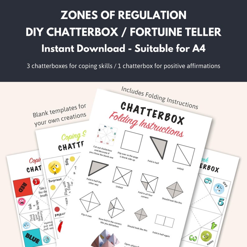 Zones of Self-regulation, Kids Coping Skills Chatterbox, Social Skills ...