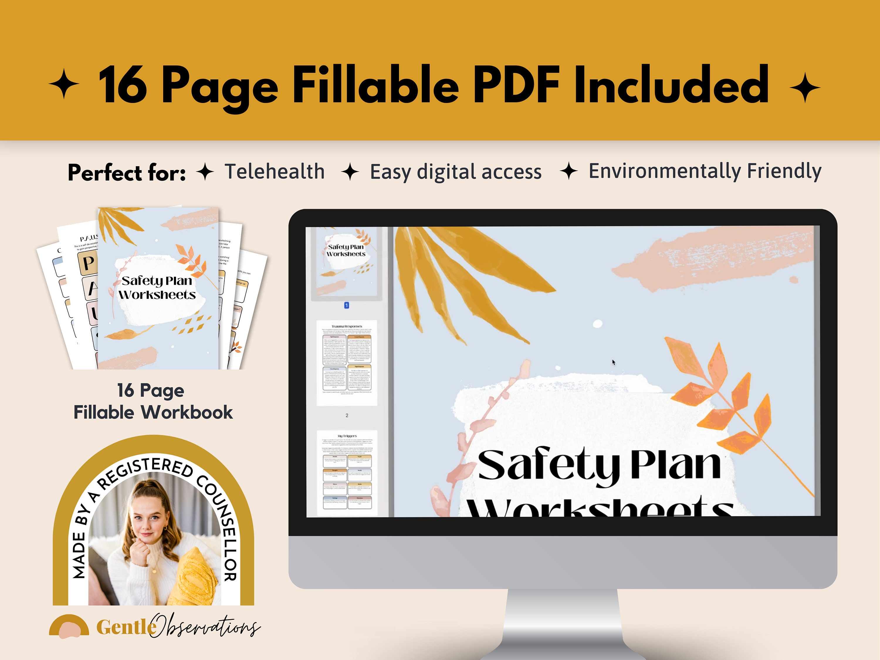 Crisis Safety Plan, Counseling Worksheets, PTSD Trauma Triggers ...