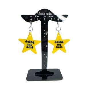 Star Shaped Earrings Doing My Best Earrings Meme Earrings - Etsy