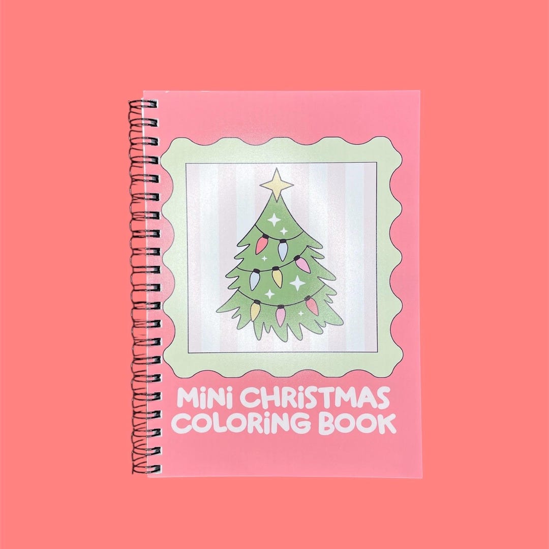 Christmas Mini Coloring Book Simple Xmas Designs, Bold & Easy, Stocking ...
