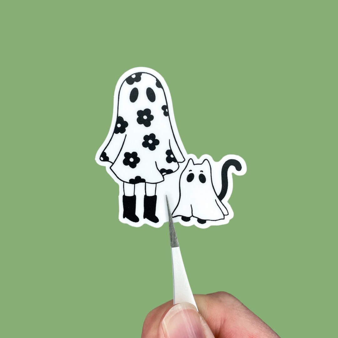 Ghost Girl Sticker, Funny Laptop Sticker, Meme Accessories, Millennial ...