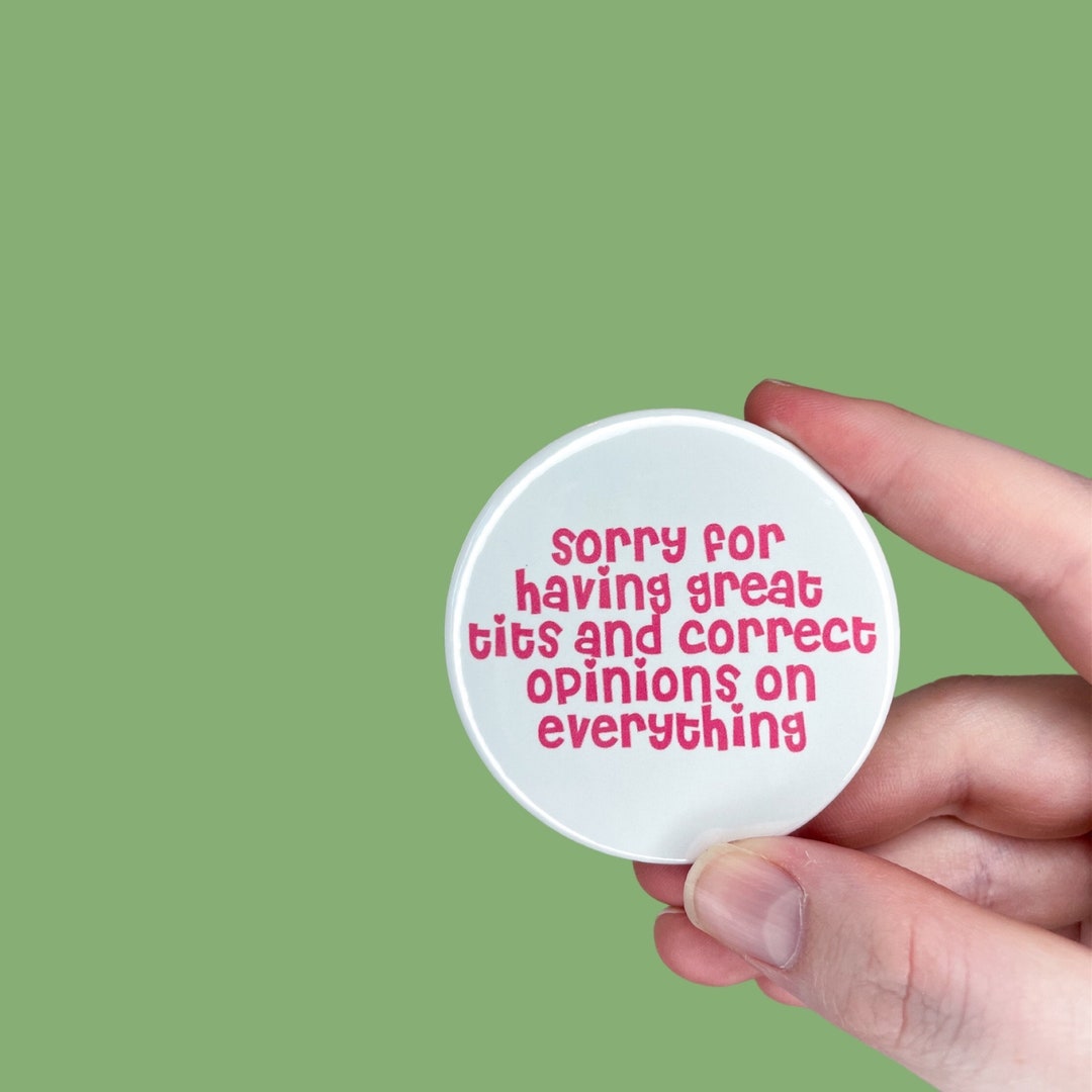 Great Tits Button, Funny Button, Meme Buttons, Gen Z Gifts, Weird ...