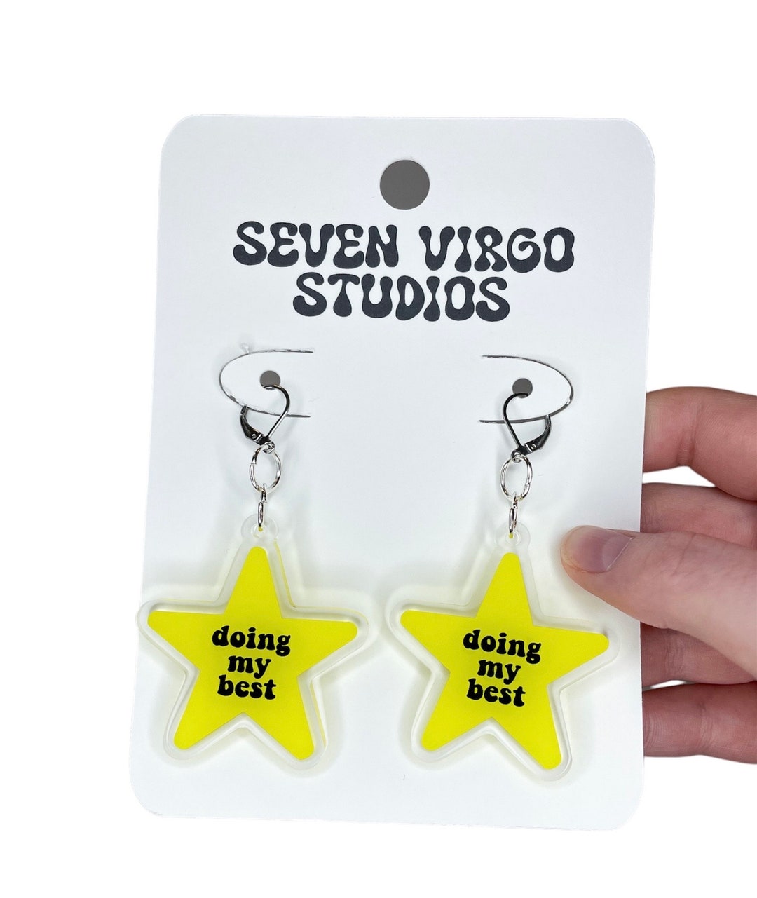 Star Shaped Earrings, Doing My Best Earrings, Meme Earrings, Funny ...