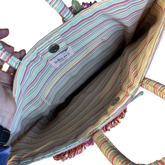 Vintage Felix Rey New York rattan sequin pastel pink … - Gem