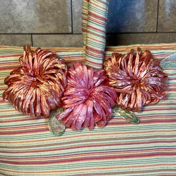 Vintage Felix Rey New York rattan sequin pastel pink … - Gem