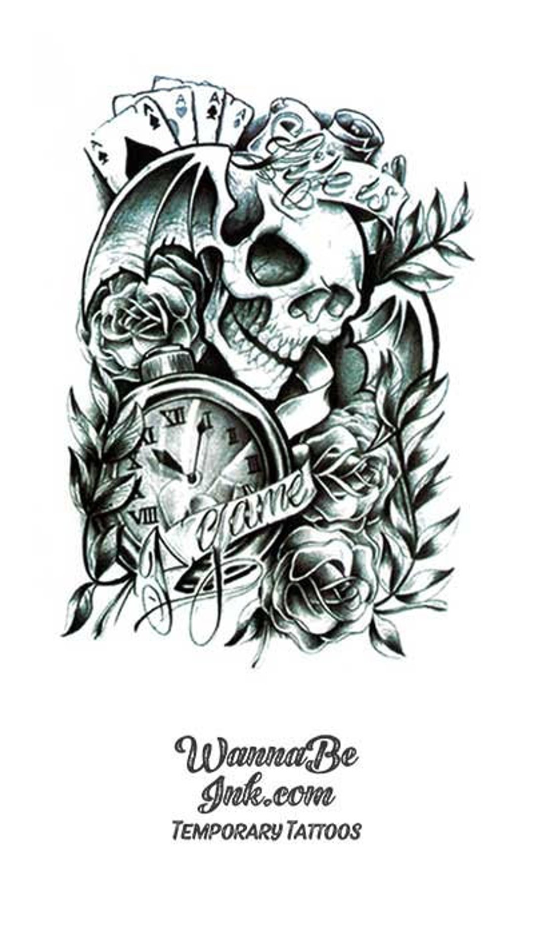 Skull Playing Card Tattoos