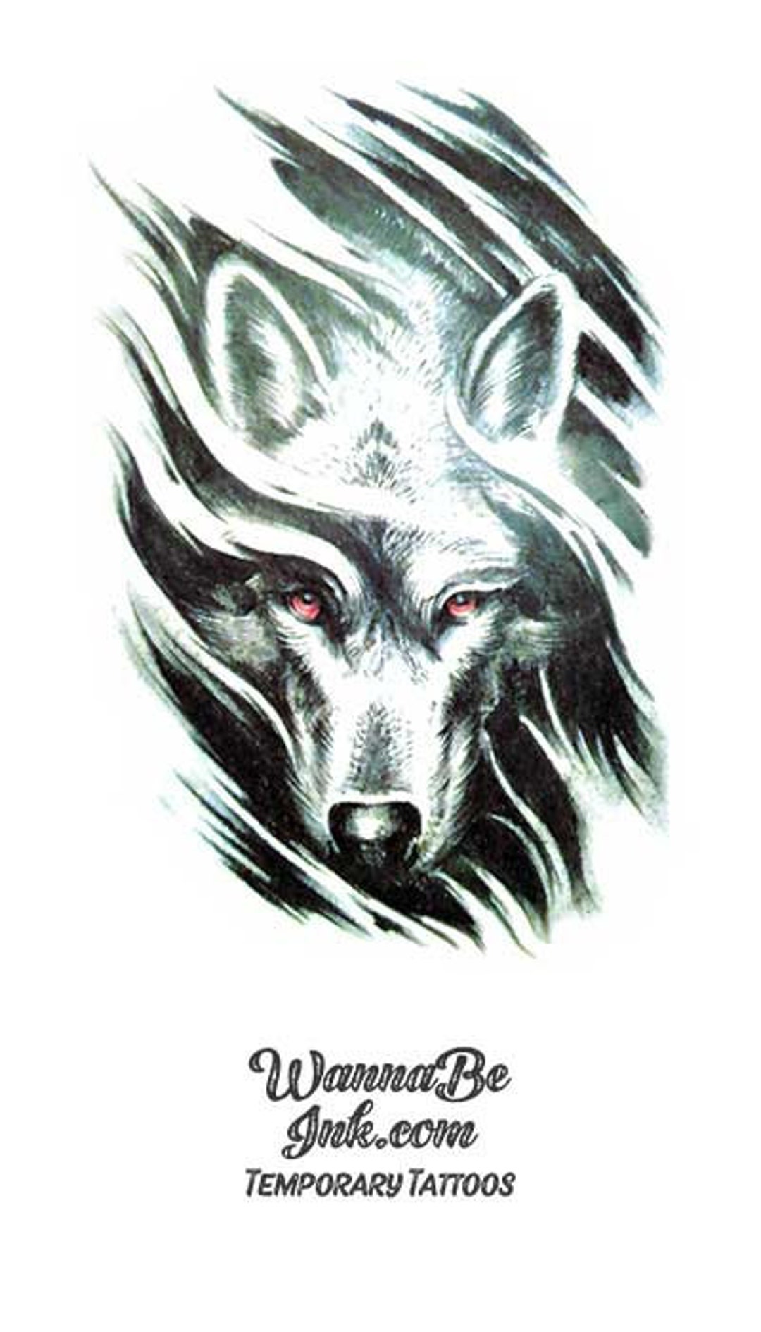 Red Eyed White Wolf