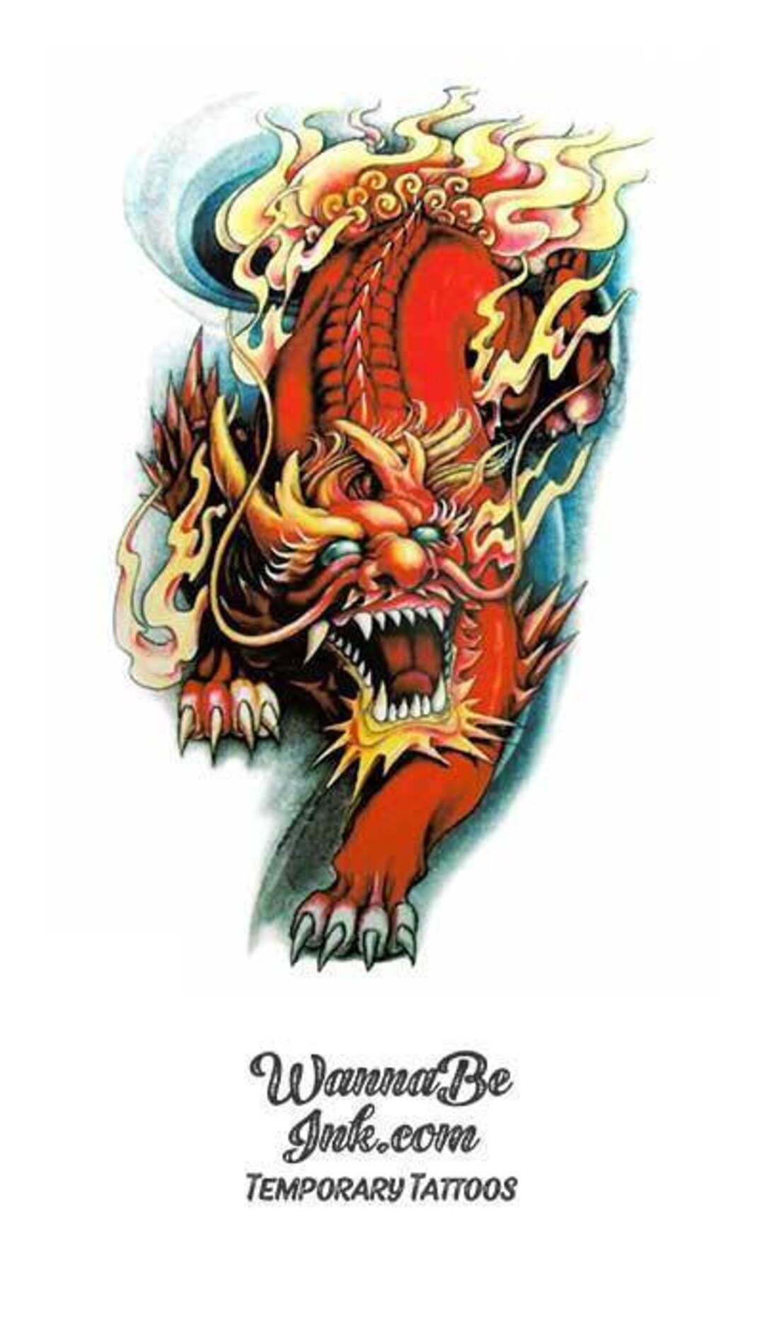 Red Dragon Stalking Best Temporary Tattoos - Etsy
