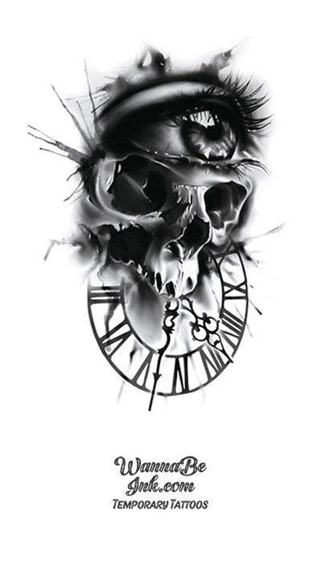 Skull Clock Tattoo
