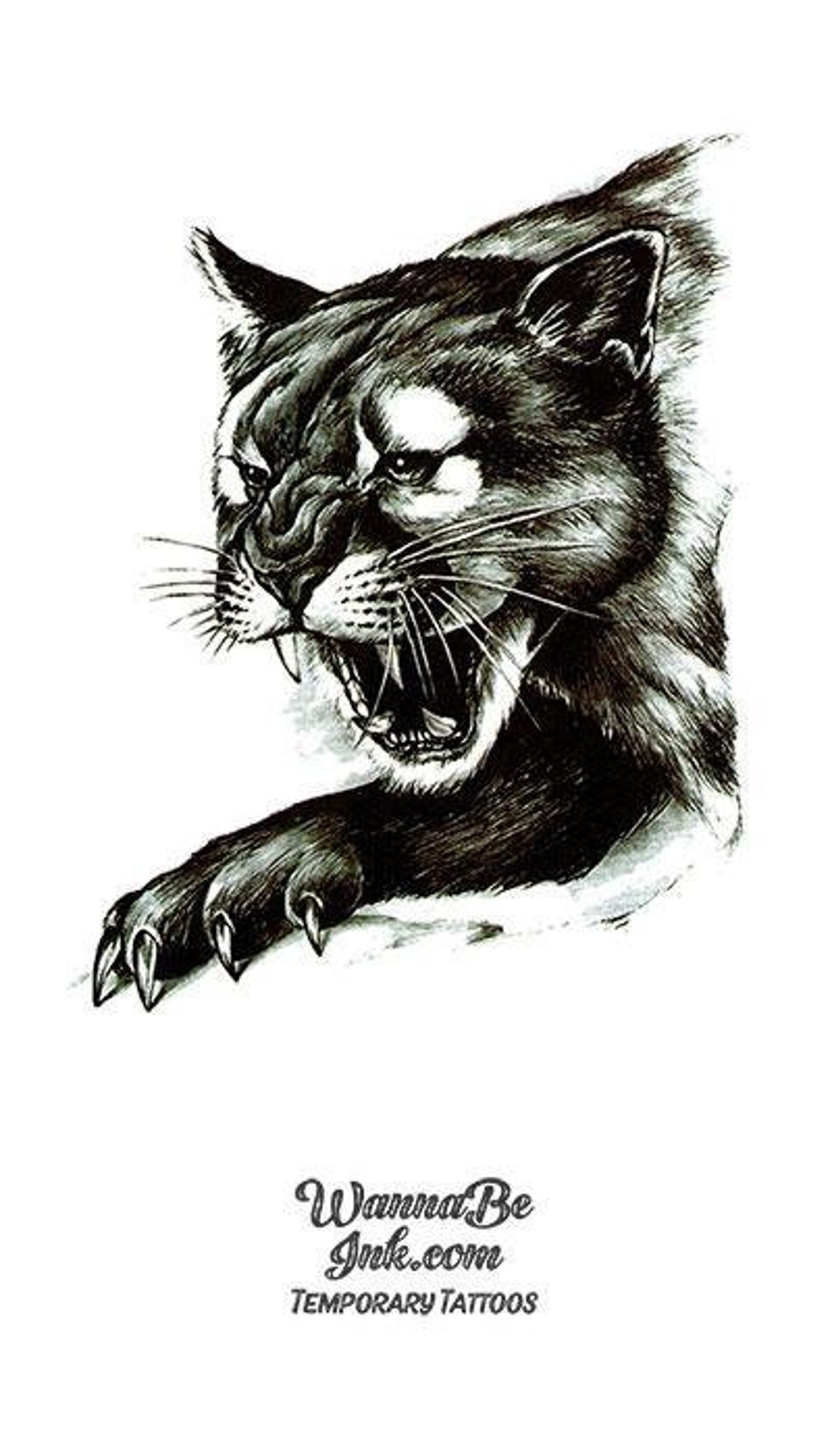 Black Puma Best Temporary Tattoos - Etsy