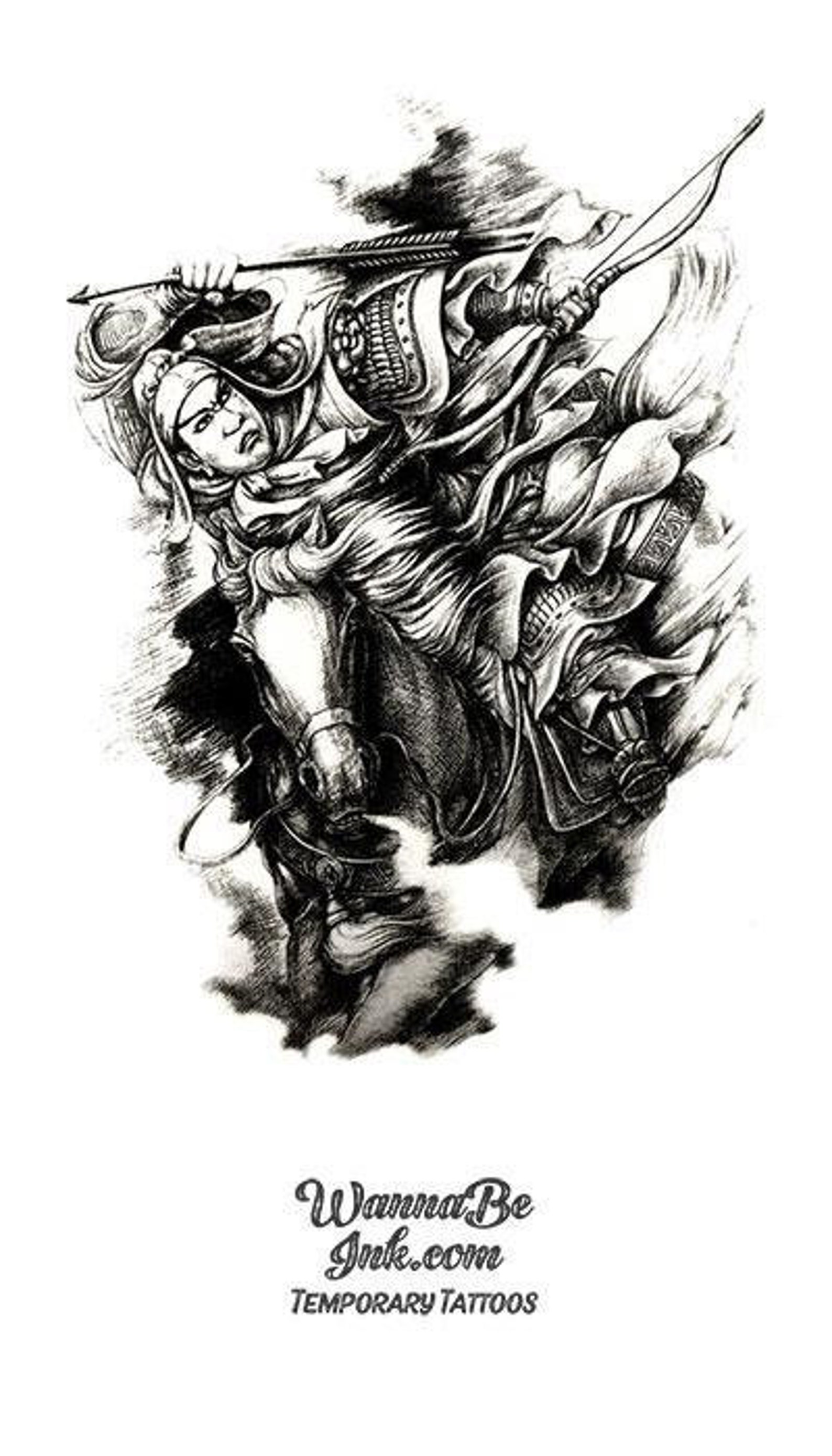 Samurai in Smoke Best Temporary Tattoos - Etsy