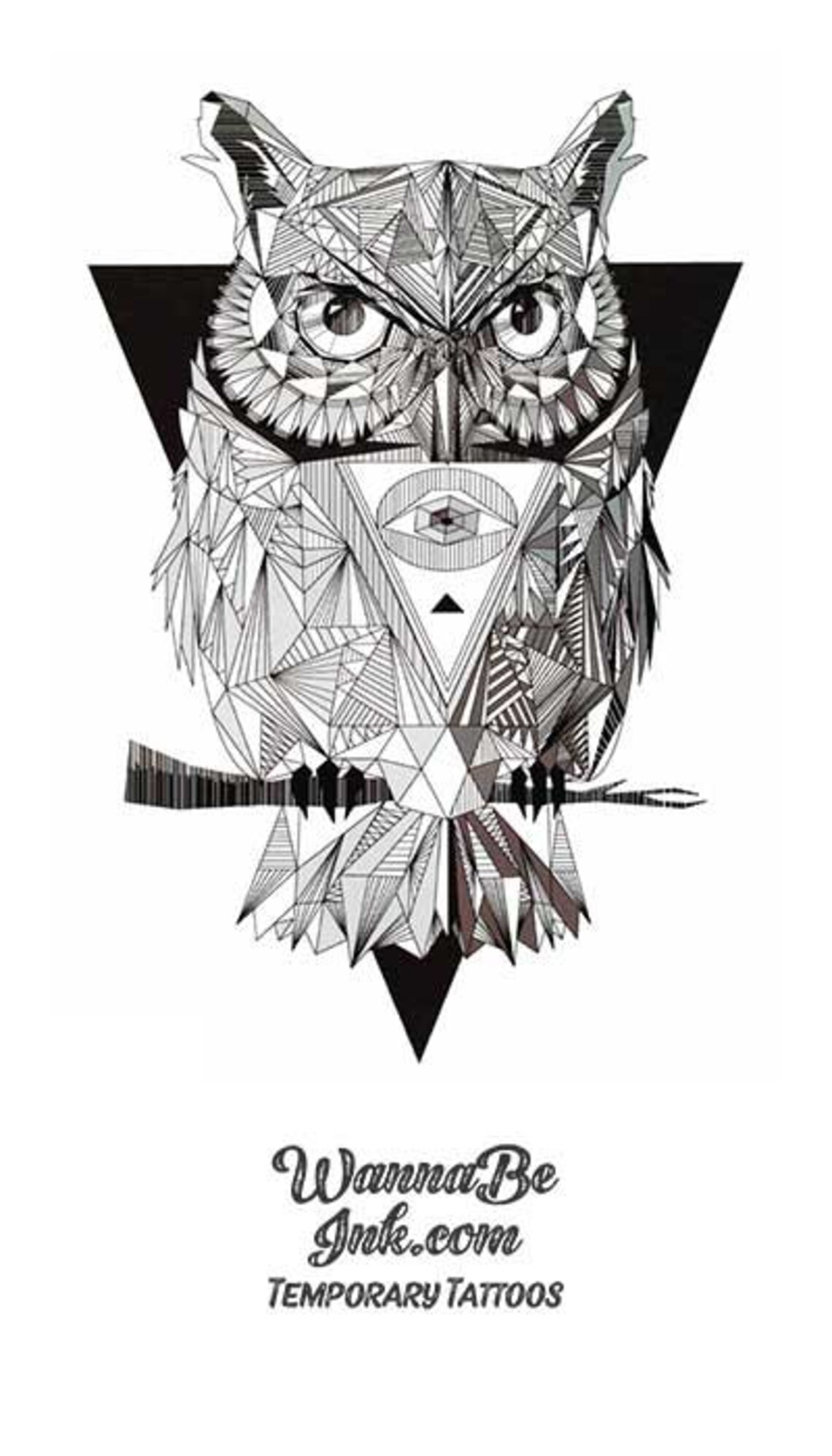 Owl Holding All Seeing Eye Best Temporary Tattoos - Etsy